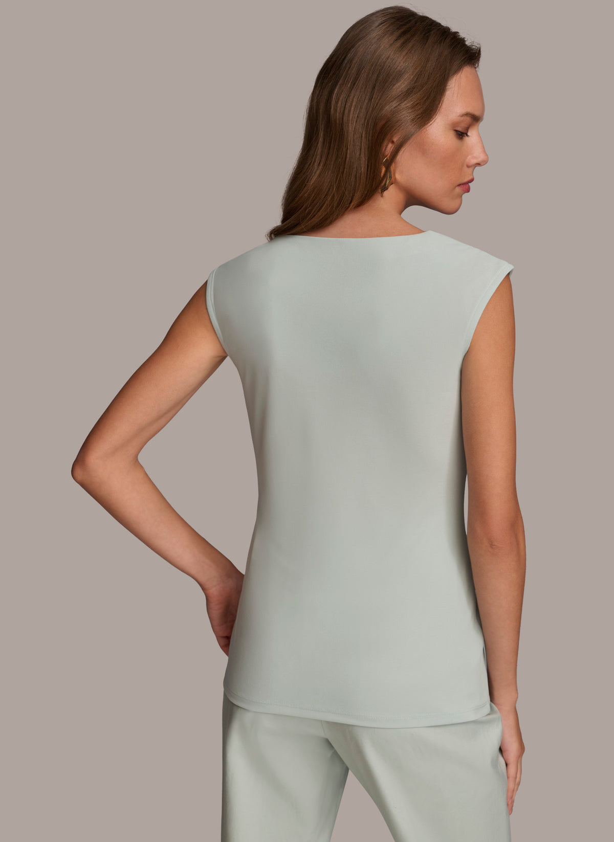 Asymmetrical Drape Shoulder Top | Donna Karan