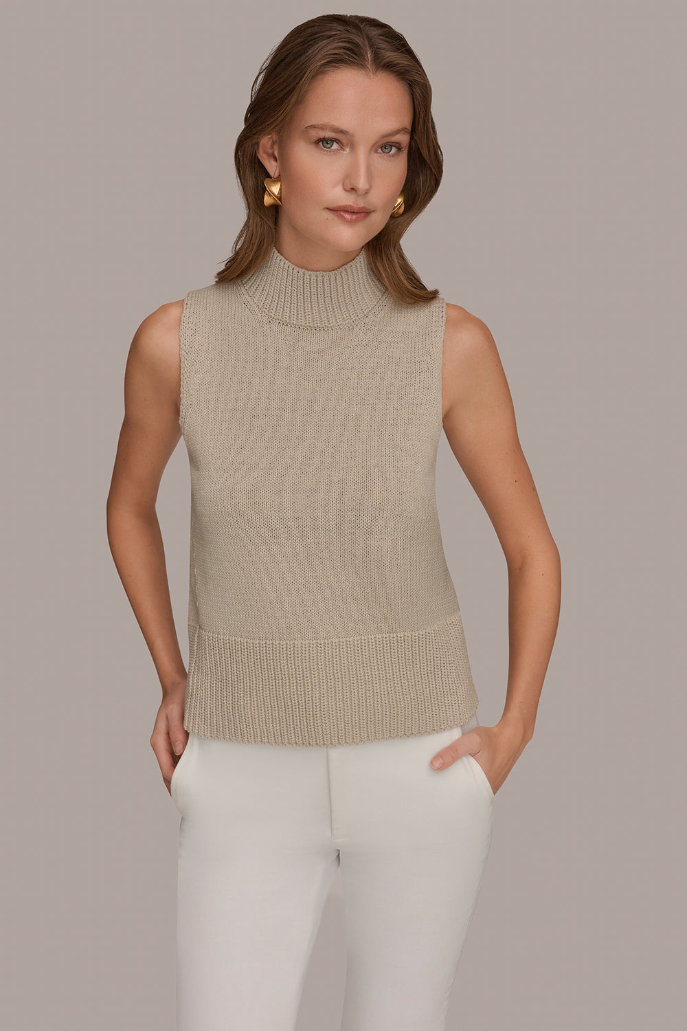 Sleeveless A Line Sweater | Pullover | Donna Karan