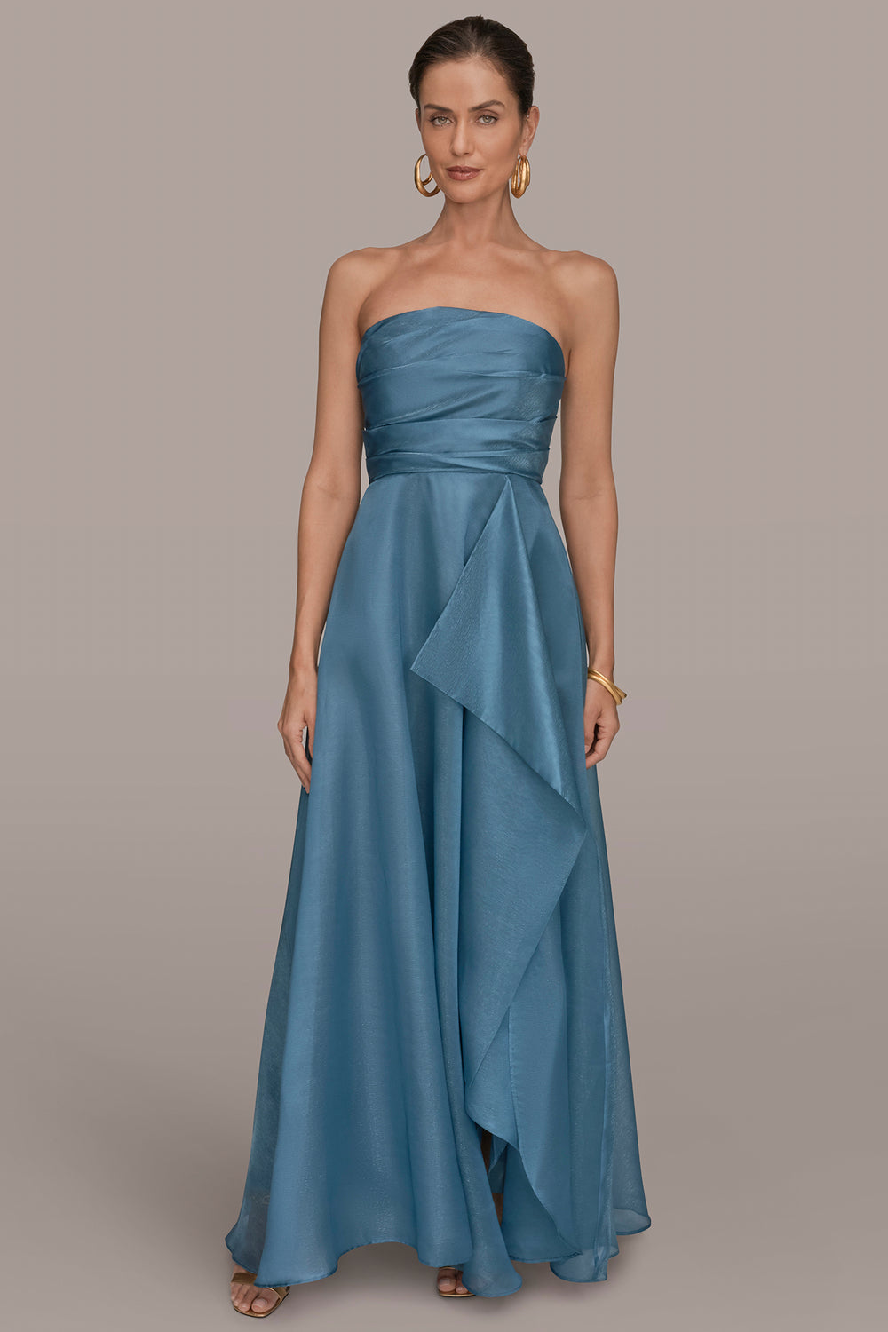 Strapless Ruffle A Line Gown | Gown | Donna Karan