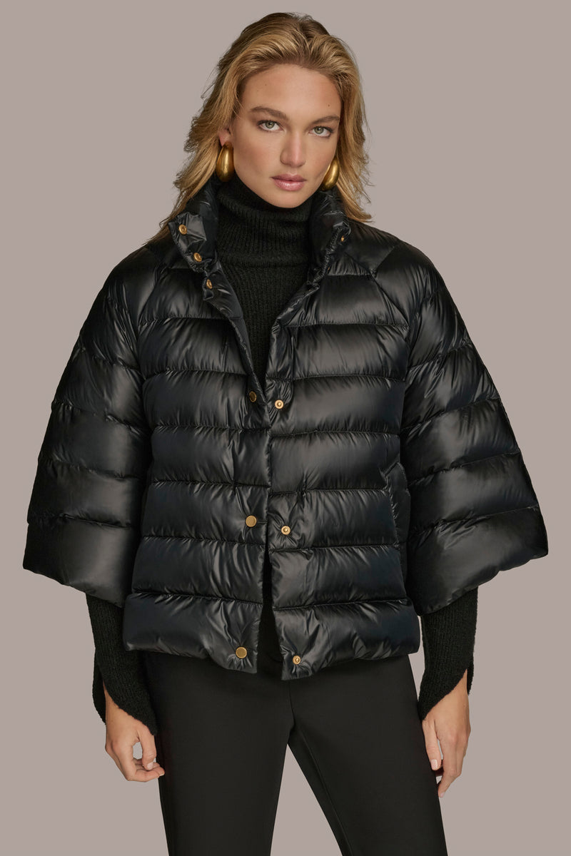 Puffer Cape | Packable | Donna Karan