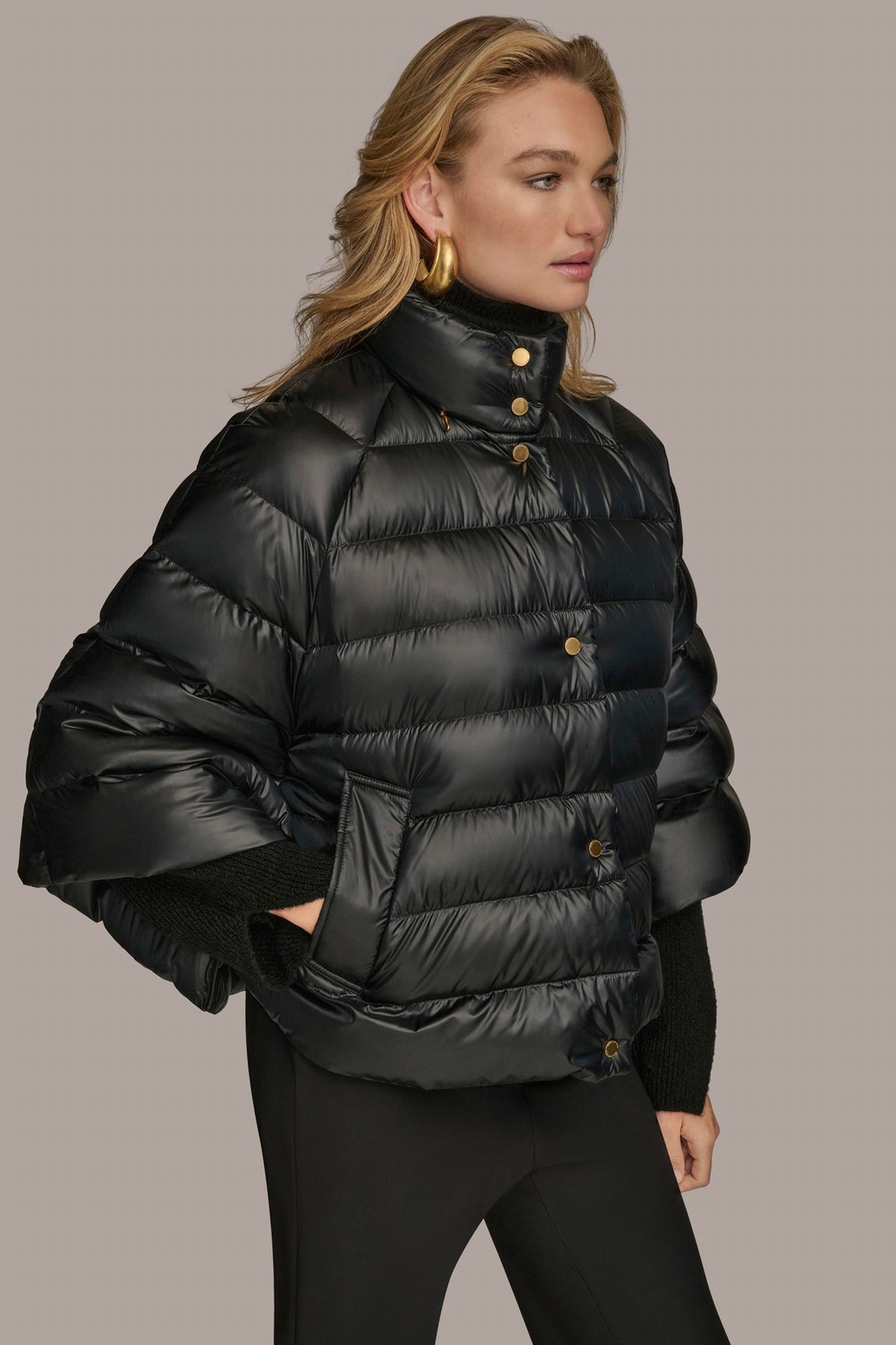 Puffer Cape | Packable | Donna Karan