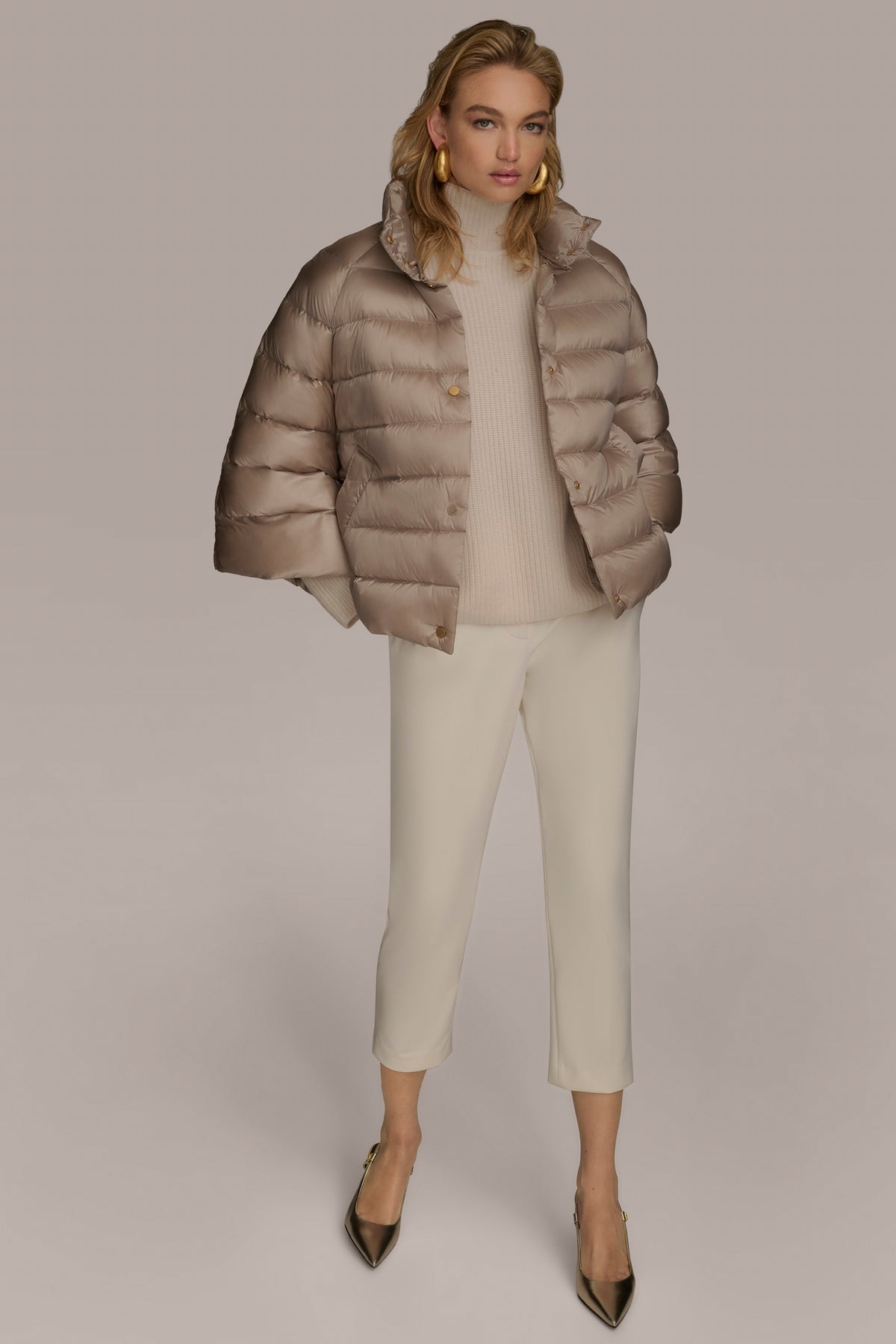 Puffer Cape | Packable | Donna Karan