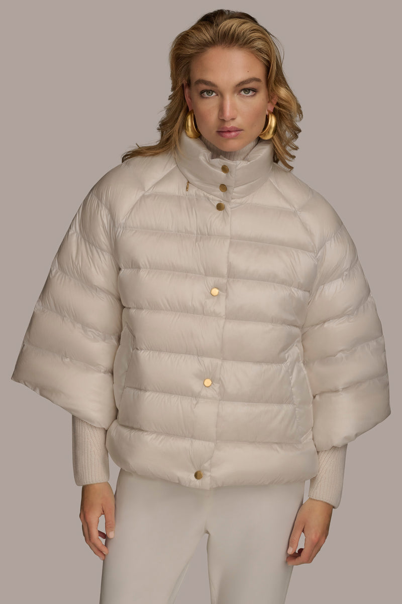 Puffer Cape | Packable | Donna Karan